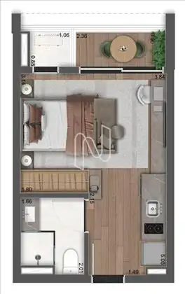 Studio à venda 27m² por R$ 400.000,00 - 1156724